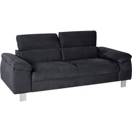 COTTA 3-Sitzer &raquo;Komaris, B: 193 cm&laquo; mit Kopfteilverstellung Microfaser PRIMABELLE (100% Polyester);Kunstleder SOFTLUX;Feinstruktur (100% Polyester);