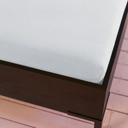 Kayori Spannbettlaken &raquo;Saiko&laquo; Bio-Baumwolle wei&szlig; Jersey-Elasthan, Obermaterial: 97% Baumwolle, 3% Elasthan (LYCRA ) B/L: 160cm x 220cm, 1 Stk., Jersey