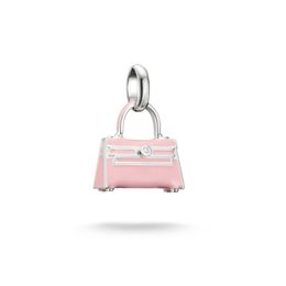 Thomas Sabo Damen Thomas Sabo Charm-Einh&auml;nger &raquo;Charm Handtasche - Connect&laquo; mit Zirkonia (synth.) - Emaille rosa Einheitsgr&ouml;&szlig;e