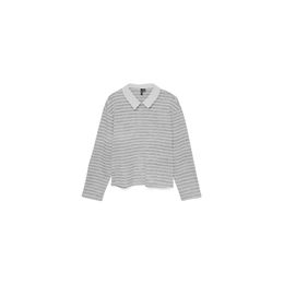 V&eacute;ro Moda Vero Moda Langarmshirt in Light Grey Melange | Gr.: M