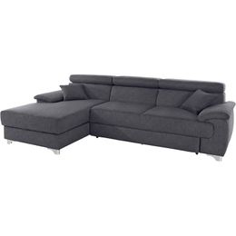 DOMO collection Ecksofa &raquo;Mira, inklusive Kopfteilverstellung f&uuml;r mehr Wohlf&uuml;hlkomfort, L-Form&laquo; wahlweise mit Bettfunktion und Bettkasten, elegant und 