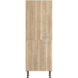 Optifit K&uuml;hlumbauschrank &raquo;Klara&laquo; Breite 60 cm braun Holzwerkstoff B/H/T: 60cm x 176,6cm x 58,4cm, T&uuml;ren: 2 Stk.