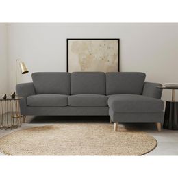 OTTO home Ecksofa &raquo;MARSEILLE (242/152cm),L-Form, Rec. rechts/links&laquo; Massivholzbeine Eiche, Landhausstil, Wellenunterfederung grau 68% Polypropylene, 