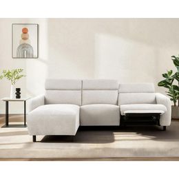 OTTO home Ecksofa &raquo;SKAANE Struktur, L-Form, 274 cm, manuelle/elektrische Relaxfunktion,&laquo; 274 cm, mit Kopfteilverstellung und man. oder elektr. 
