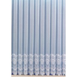 Weckbrodt-Gardinen Gardine &raquo;"Napoli", &laquo; Kr&auml;uselband 1 Stk. tlg. jacquard, gebogt, Bord&uuml;re, Sockel blau Polyester 245cm, Kr&auml;uselband, 300cm