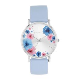 Tom Tailor Damen Tom Tailor Quarzuhr Armbanduhr, Damenuhr, Silikonarmband, analog blau Einheitsgr&ouml;&szlig;e