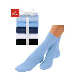 GO IN Damen GO IN Basicsocken &raquo;Damen Socken Str&uuml;mpfe ohne Logo feine Baumwolle&laquo; Packung, 5 Stk. tlg. unifarben ganz schlicht schwarz 39-42