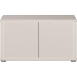 FORTE Schuhbank &raquo;Alice Springs, Grifflos, 8 Paar Schuhe, Polsterauflage optional&laquo; B/H/T 74,5/41,5/34,9 cm, Push to open beige Holzwerkstoff B/H/T: 