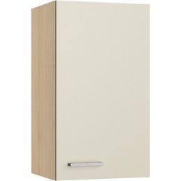 KOCHSTATION H&auml;ngeschrank &raquo;KS-Lucy&laquo; Breite 40 cm, mit 1 T&uuml;r, 2 Einlegeb&ouml;den, Soft-Close beige Eiche hell, B/H/T: 40cm x 70,4cm x 34,6cm, T&uuml;ren: 1 Stk.