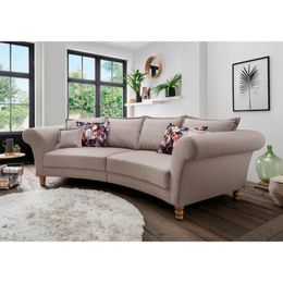 Home Affaire Big-Sofa &raquo;Tassilo geschwungene Formensprache, bequem, Mega Sofa, Breite 350cm&laquo; grau 100% Polyester B/H/T: 350cm x 95cm x 110cm, Struktur 