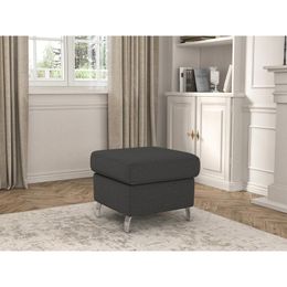 Sit & More sit&more Stauraumhocker &raquo;Visby&laquo; auch erh&auml;ltlich in dem mit Wasser zu reinigendem "Soft clean" Bezug grau B/H/T: 58cm x 48cm, Luxus-Microfaser Paris,