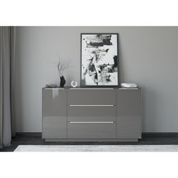 set one by Musterring Sideboard &raquo;Reno&laquo; 1 Stk. tlg. Mit Sockel in diversen Farben, 102 cm H&ouml;he & Farbauswahl Glas, Holzwerkstoff B/H/T: 182cm x 102cm x