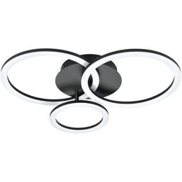 Eglo Deckenleuchte &raquo;PARRAPOS-Z Deckenlampe schwarz, TuneableWhite, ZigBee 3.0, Disco-Modus&laquo; LED-Modul 1 Stk. warmwei&szlig; - kaltwei&szlig; App /Sprachsteuerung 