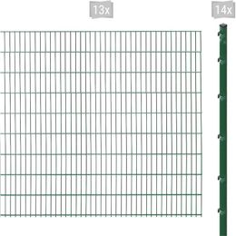 Arvotec Doppelstabmattenzaun &raquo;ESSENTIAL 183 zum Einbetonieren&laquo; Zaunh&ouml;he 183 cm, Zaunl&auml;nge 2 - 60 m gr&uuml;n Kunststoff, Stahl H/L: 183cm x 26m, Pfosten: 14 Stk.