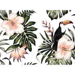 Livingwalls living walls Fototapete &raquo;Designwalls Toucan 1&laquo; glatt Vlies, Wand, Schr&auml;ge, Decke bunt Vlies B/L: 3,5m x 2,55m