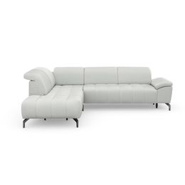 Sit & More sit&more Ecksofa &raquo;Cool L-Form&laquo; wahlweise mit Kopfteilverstellung und Vorziehsitz motorisch grau B/H/T: 272cm x 79cm x 220cm, Chenille, Ottomane links,