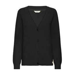 oxmo Damen Strickjacke "Strickjacke OXFiana", schwarz, Gr. S, Obermaterial: 70% Baumwolle CO recyc.. 30% Polyester Pol. recyc.., Strickjacken