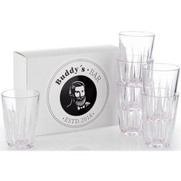 Becher &raquo;Buddy ́s Bar&laquo; 6er Set, Tritan Kunststoff Trinkgl&auml;ser, 150 ml, Made in Germany transparent Kunststoff &Oslash; 7cm x 9,5cm, 150ml, 6 Stk.