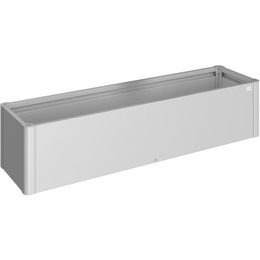 BioHort Hochbeet &raquo;BELVEDERE mini 2x0,5; verschiedene Farben&laquo; 201x53x45 cm, extrem langlebig, aus Metall silber Stahl B/H/T: 201,6cm x 45cm x 54,7cm