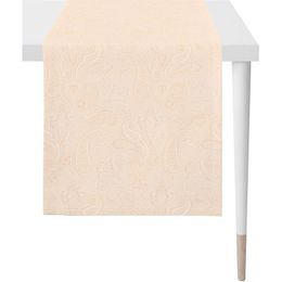 Apelt Tischl&auml;ufer &raquo;3313 Uni-Basic&laquo; Jacquardgewebe rot Polyester, Viskose B/L: 48cm x 140cm, 1 Stk., rechteckig