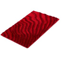 Kleine Wolke Badematte &raquo;Terrace, Badvorleger, Badezimmer Teppich&laquo; H&ouml;he 23 mm rutschhemmend beschichtet fu&szlig;bodenheizungsgeeignet Badteppich, modernes Wellen Design,