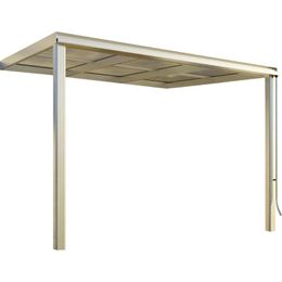 Beckmann Terrassendach &raquo;Exklusiv Gr. 1&laquo; grau Aluminium, Kunststoff B/H/T: 307cm x 250,7cm x 270,7cm, einbrennlackiert