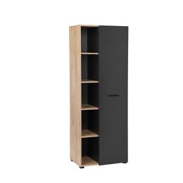 OTTO home Aktenschrank &raquo;Moid, moderner Mehrzweckschrank,&laquo; Ma&szlig;e: 64,5x41,5x175 cm, 5 F&auml;cher mit viel Stauraum braun B/H/T: 64,5cm x 174,5cm x 41,5cm, 