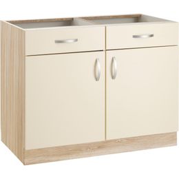 Wiho-K&uuml;chen wiho K&uuml;chen Unterschrank &raquo;Flexi&laquo; Breite 100 cm beige B/H/T: 100cm x 82cm x 57cm