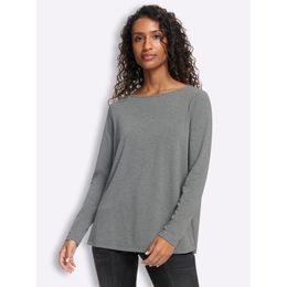 Heine Langarm-Shirt in anthrazit-meliert | Gr.: 38