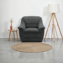DOMO collection Sessel &raquo;Lale, zeitloser und komfortabler Sessel, bequeme Armlehnen&laquo; grau 100% Polyester Luxus- Microfaser/Struktur CASA, B/H/T: 98cm x