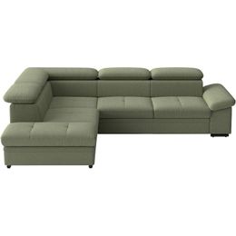 Sit & More sit&more Ecksofa &raquo;Viola, L-Form, B. 249 cm&laquo; optional Schlaffunktion 95% Polyester, 5% Polyamid B/H/T: 249cm x 73cm x 226cm, Flachgewebe LINO, Ottomane