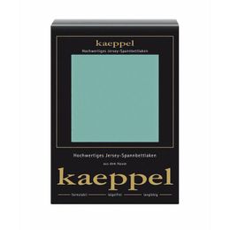 Kaeppel Spannbettlaken &raquo;Single Jersey Mako Cotton&laquo; Bettlaken aus 100% Baumwolle blau Jersey, Obermaterial: 100% Baumwolle B/L: 200cm, 1 Stk., Jersey, 180-