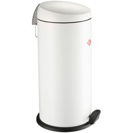 Wesco M&uuml;lleimer &raquo;Capboy Maxi&laquo; 1 Beh&auml;lter Tretabfallsammler, 22 Liter wei&szlig; Stahlblech B/H/T: 30cm x 60cm x 30cm, 22 l