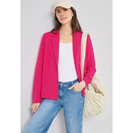 Cecil Damen Sweatblazer, pink, Gr. L, unifarben, Web, Obermaterial: 66% Viskose, 30% Polyester, 4% Elasthan. Futter: 100% Viskose, Blazer, mit