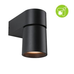 Paulmann LED Au&szlig;en-Wandleuchte &raquo;Kimu IP44 80mm 2200K 7,8W 500lm 230V 70&deg; Anthrazit Aluminium&laquo; 1 Stk. insektenfreundlich grau 1, &Oslash; 8cm H: 14,4cm, 1 Stk.