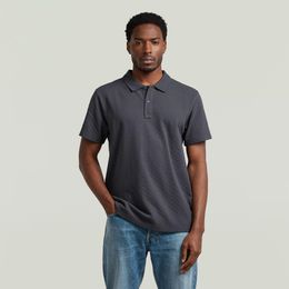 G-Star Raw G-STAR Herren Poloshirt "Core Regular Jacquard Polo", grau, Gr. L, unifarben, Jersey, Obermaterial: 100% Baumwolle, Shirts, aus Baumwolle