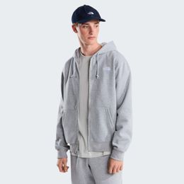 The North Face Herren Sweatjacke "M EVOLUTION SIMPLE DOME REGULAR FULL ZIP"tnf pale grau heather, Gr. S, Obermaterial: 67% Baumwolle, 33% Polyester,