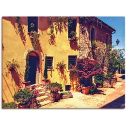 Artland Leinwandbild &raquo;Siena Toskana&laquo; Europa 1 Stk. tlg. auf Holzrahmen gespannt bunt Leinwand B/H/T: 60cm x 45cm, Leinwandbild Europa Querformat, 1 Stk.