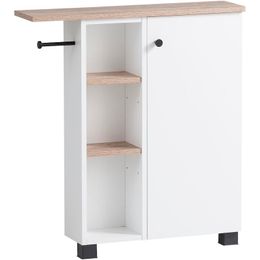 Welltime Mehrzweckschrank &raquo;Lugo, Mehrzweckschrank, Made in Germany, B: 70cm&laquo; Solide Verarbeitung - Dieses Produkt ist in Deutschland gefertigt wei&szlig; 