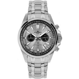 Jacques Lemans Herren Chronograph &raquo;Liverpool&laquo; Quarzuhr, Armbanduhr, Herrenuhr, Edelstahlarmband, analog, Tag silber Einheitsgr&ouml;&szlig;e