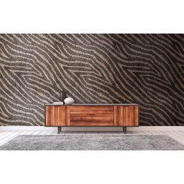 Livingwalls living walls Fototapete &raquo;Zebramuster Fototapete&laquo; gemustert matt neutral glatt Tierfelloptik Animalprint Tiertapete Tapeten Wohnzimmer Schlafzimmer 