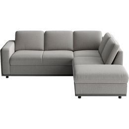 Sit & More sit&more Ecksofa &raquo;Cordoba&laquo; wahlweise mit Schlaffunktion und Bettkasten oder Stauraum grau 100% Polyester B/H/T: 232cm x 85cm x 212cm, Soft clean, 