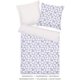 Tom Tailor HOME Bettw&auml;sche &raquo;FRESH FLOWERS 135x200cm, 155x220cm oder 200x220cm&laquo; 2 Stk. new bedroom, mit farbigem Markenrei&szlig;verschluss wei&szlig; Renforc&eacute;, 