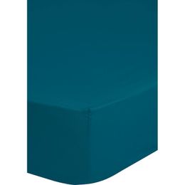HIP Spannbettlaken &raquo; in Gr. 90x200, 140x200 oder 180x200 cm&laquo; 100% Baumwolle, Mako-Satin, Rundumgummi, bis 25 cm H&ouml;he blau Satin, Obermaterial: 100% 