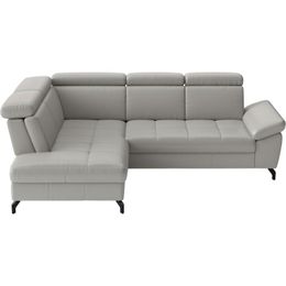 Sit & More sit&more Ecksofa &raquo;Vanity L-Form, B: 254 cm, Leder&laquo; Inkl.Sitz-,Kopf-und Armteilverstellung B/H/T: 254cm x 84cm x 197cm, NaturLEDER , Ottomane links,mit