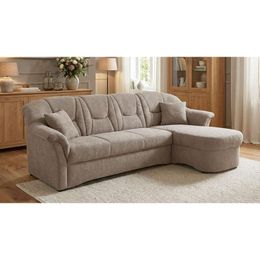 OTTO home Ecksofa &raquo;Langeland 232 x 146 cm, auch mit Schlaffunktion, mit Federkern, L-Form&laquo; mittelfester Sitzkomfort, aus pflegeleichtem, weichem 