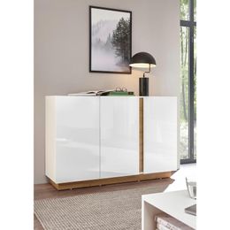 Home Affaire Sideboard &raquo;CLAiR Sideboard 52&laquo; Breite 138 cm wei&szlig; Holzwerkstoff B/H/T: 138cm x 91cm x 40cm, 3 Stk.