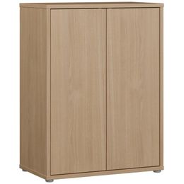 FORTE Kommode &raquo;Alice Springs. Kommode, 2 T&uuml;ren, B/H/T 74,5/99,1/41,5 cm&laquo; T&uuml;ren grifflos, Push to open braun Holzwerkstoff B/H/T: 74,5cm x 99,1cm x 