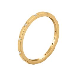 CAI CA&Iuml; Damen Fingerring "925 Silber vergoldet mit Zirkonia Stacking", 052 (16,6), Silber 925 (Sterlingsilber), gelb, Silber 925 (Sterlingsilber),