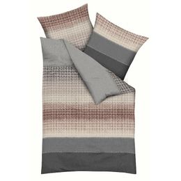 Kaeppel Bettw&auml;sche &raquo;Quinto&laquo; 2 Stk. braun Mako-Satin, Obermaterial: 100% Baumwolle B/L: 135cm x 200cm, 1 Stk., 1 Stk., Mako-Satin, B/L: 80cm x 80cm, 2 Stk.